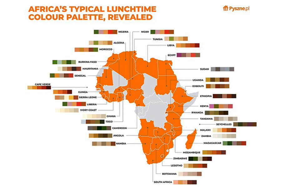 Map reveals the colour palettes of Africa’s favourite dishes | Capital ...